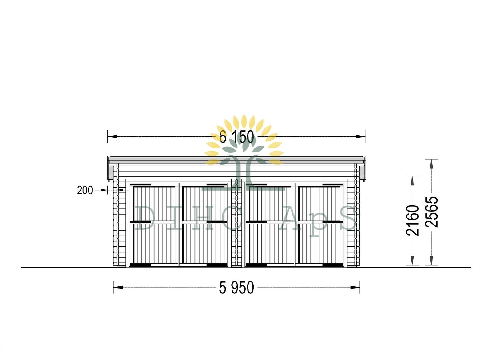 Dubbelt modernt garage 36 m² – Stilren & praktisk lösning